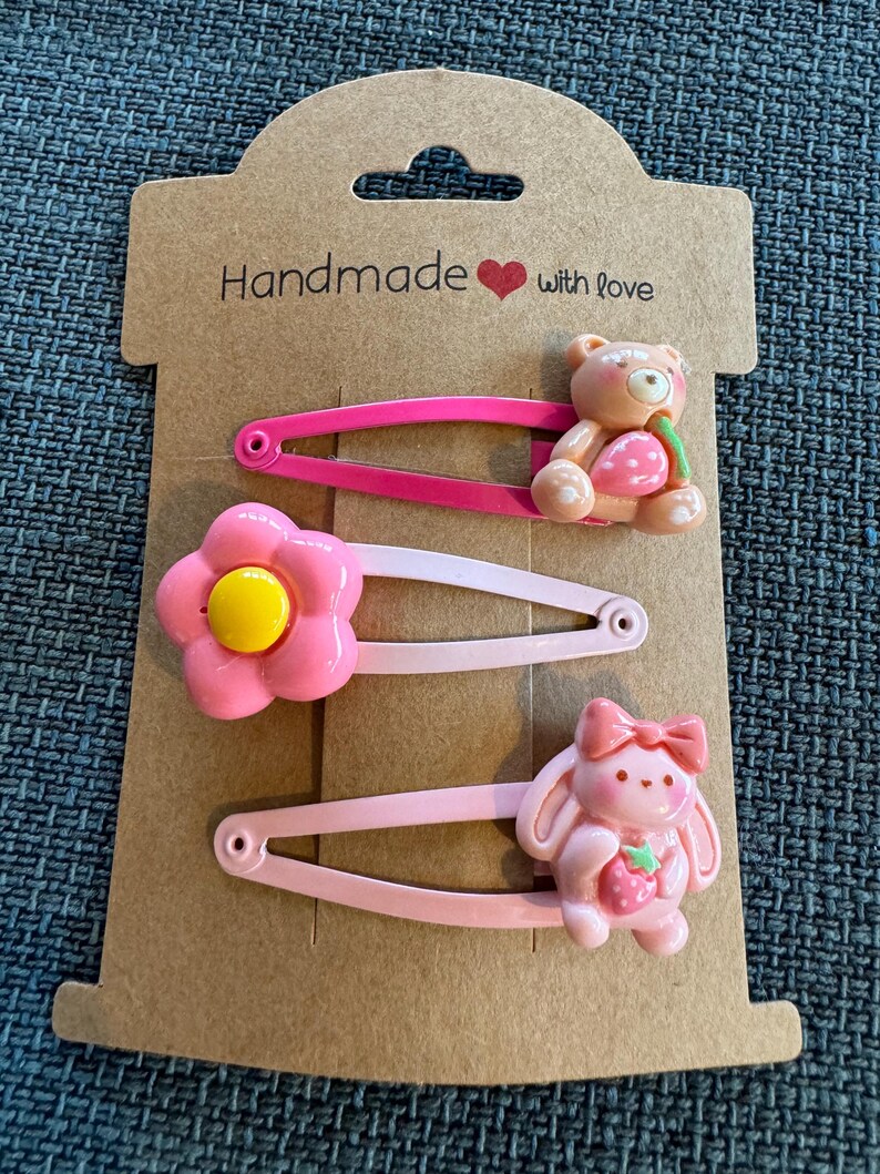 Children’s Handmade Cute Characters #2 Hair Clips/slides - Etsy