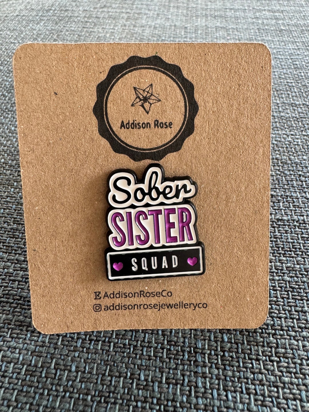 Sober Sister Squad Enamel Pin Badge - Etsy