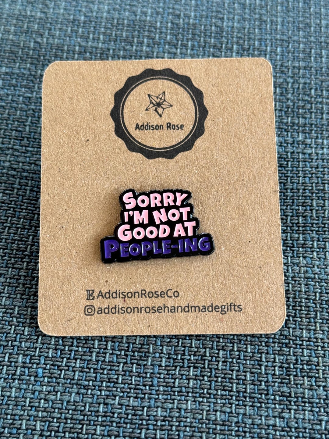 Sorry I’m Not Good at People-ing Enamel Pin Badge - Etsy UK
