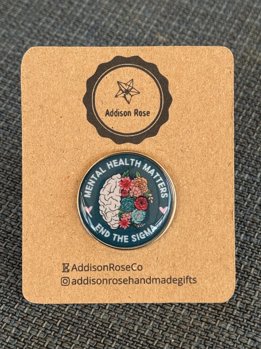 Mental Health Matters End the Stigma- Enamel Pin Badge - Etsy