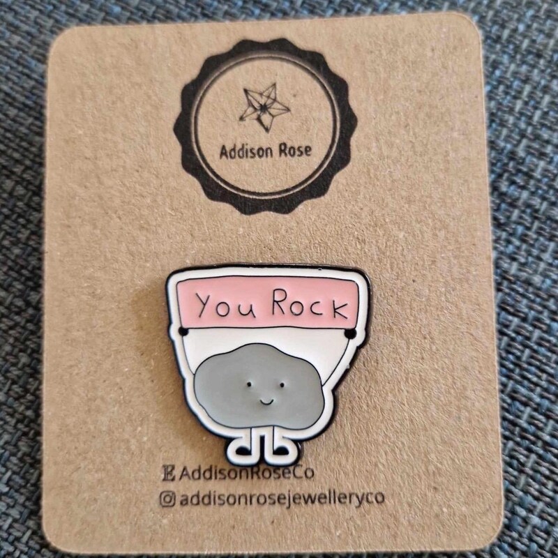 You Rock Enamel Badge - Etsy UK