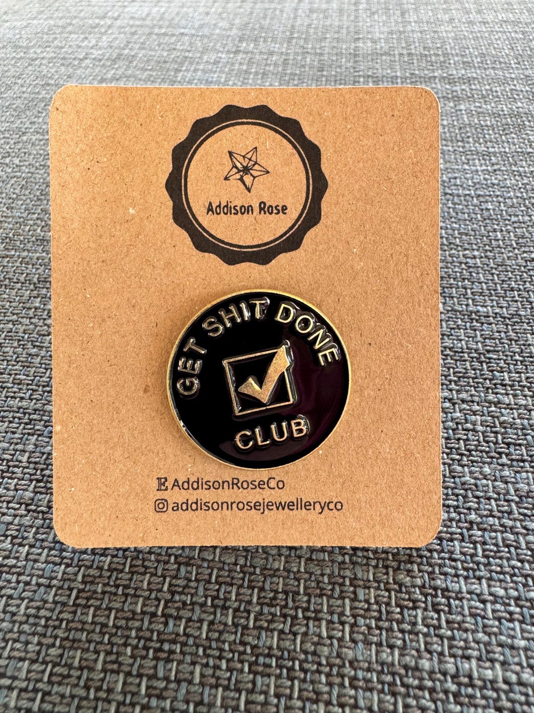 Get Shit Done Club Enamel Pin Badge - Etsy Australia