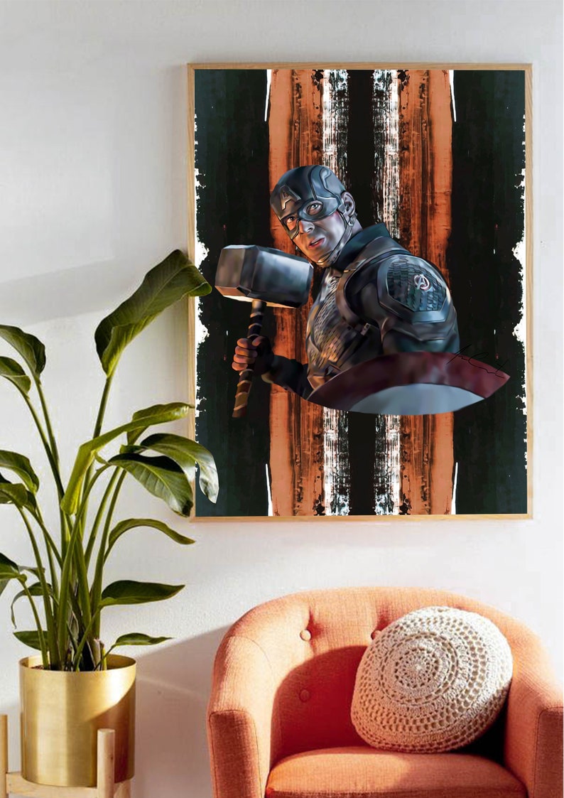 Captain America Poster Chris Evans Steve Rogers Captain | Etsy