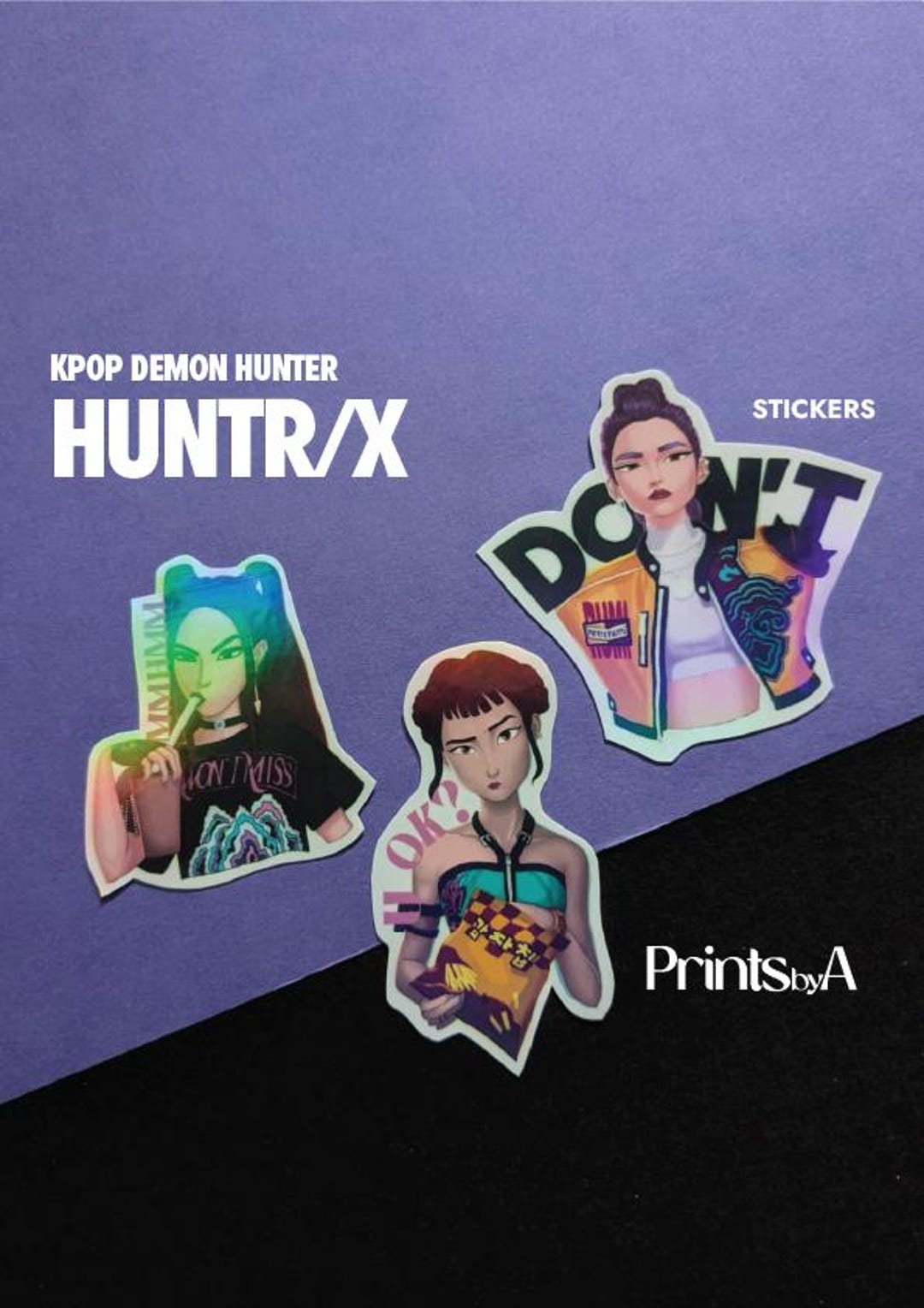 Kpop Demon Hunters Sticker, Huntrix, Zoey, Rumi, Mira - Etsy