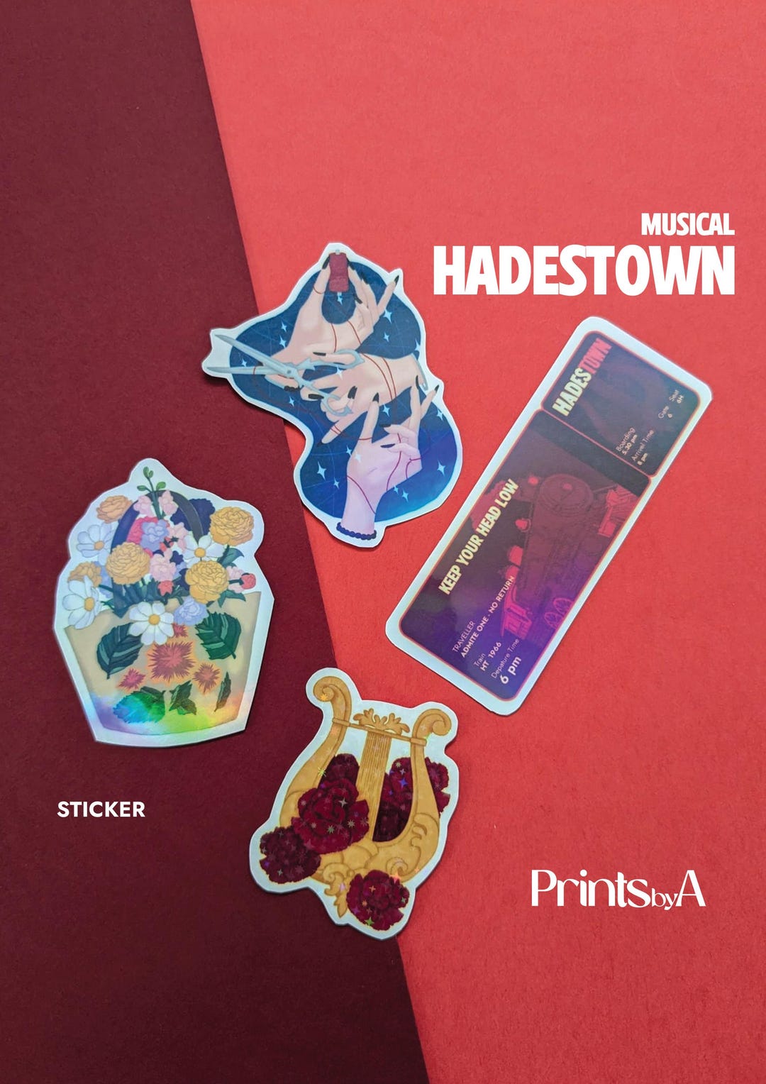 Hadestown Sticker, Persephone Sticker, the Fates Sticker, Orpheus ...