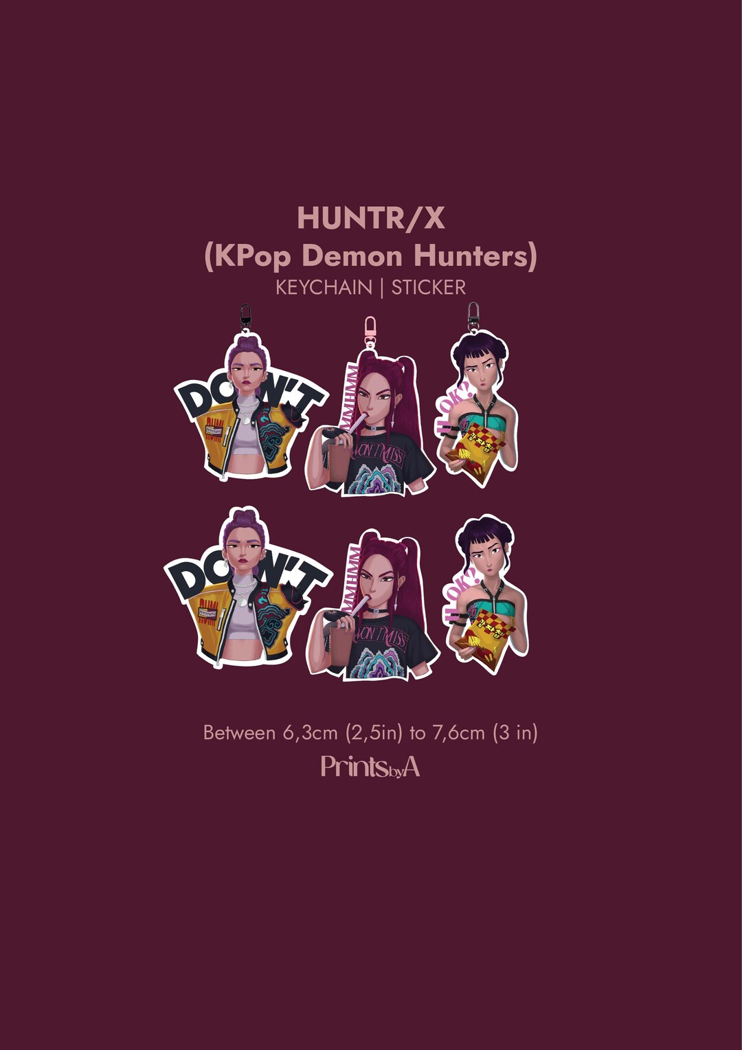KPop Dämonenjäger Sticker, Huntrix Sticker, VORBESTELLUNG Huntrix ...