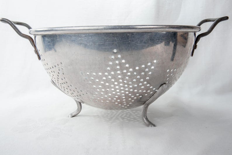Vintage Metal Strainer; Aluminum Star Colander - Etsy