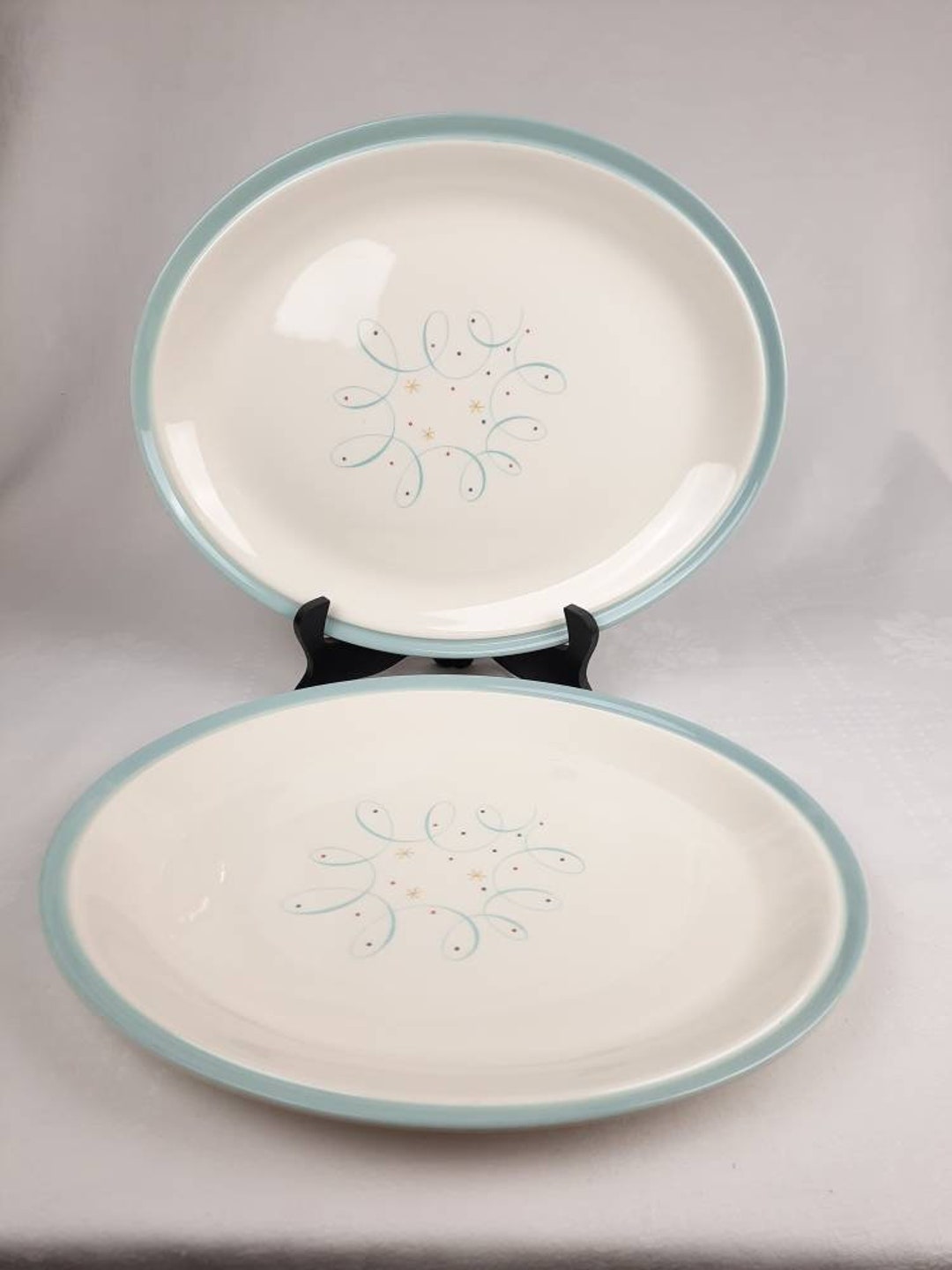 Mid-century Atomic Design Platters, Set of Two - Etsy