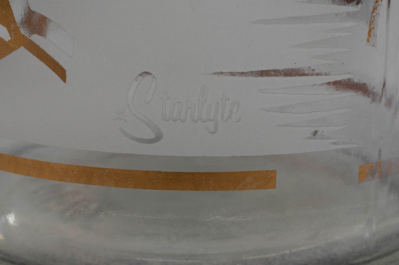 Vintage Gold Leaf Bottle, Starlyte Glass - Etsy