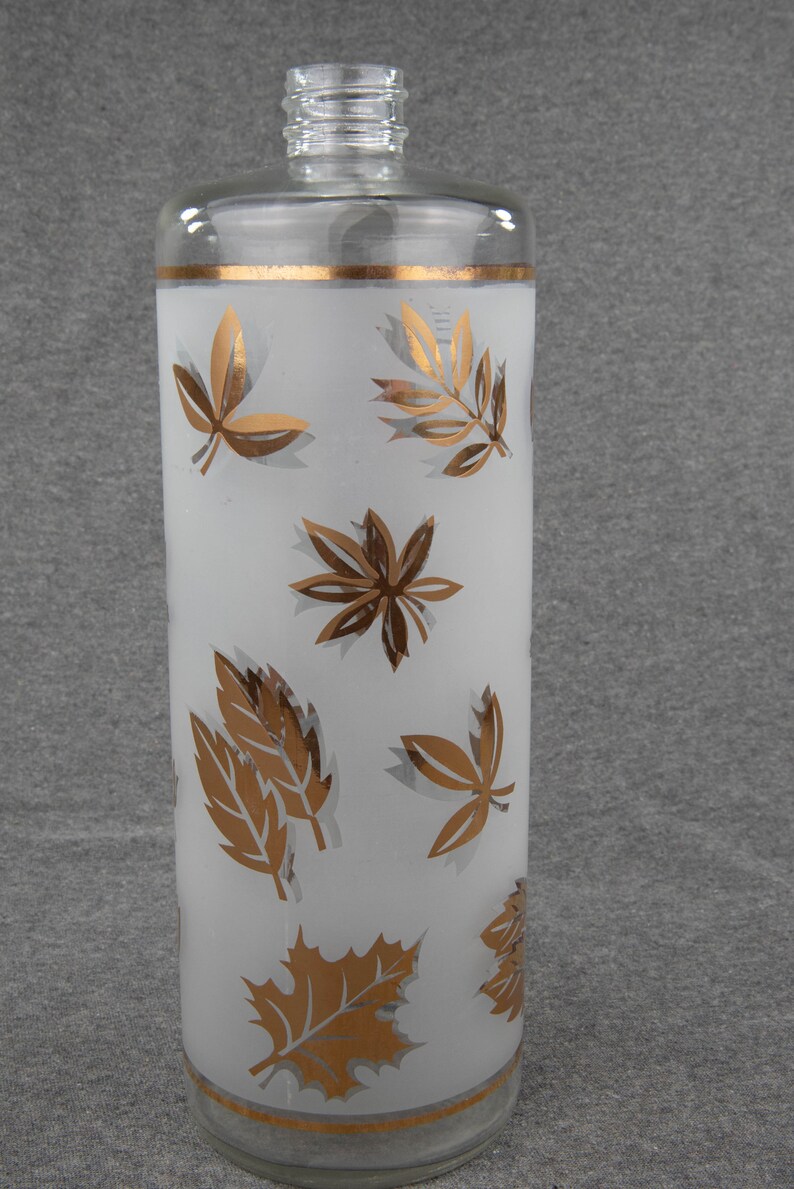 Vintage Gold Leaf Bottle, Starlyte Glass - Etsy