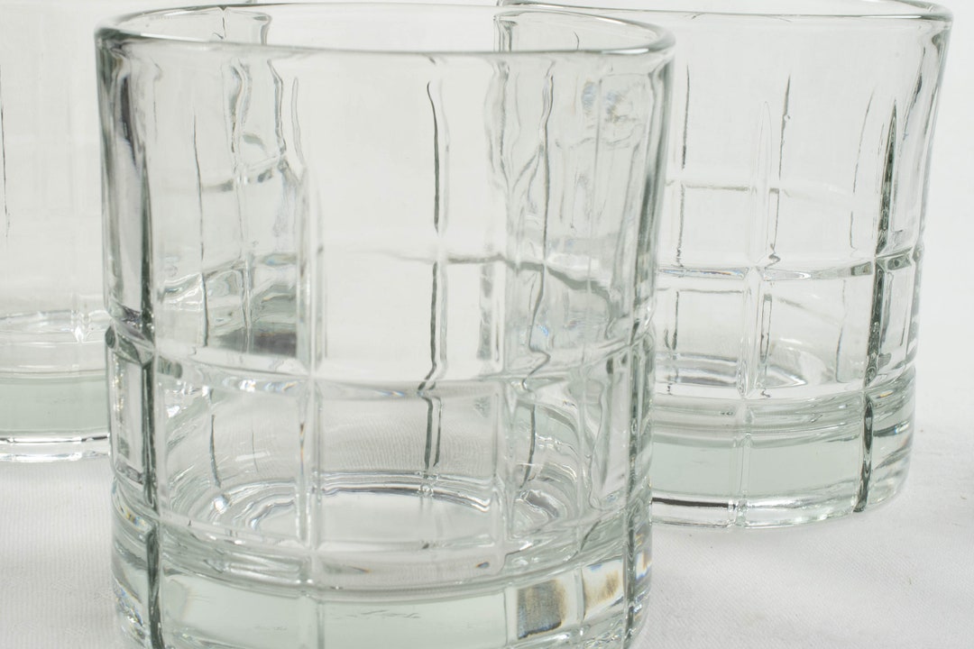 Anchor Hocking Vintage Rocks Glasses; Set of Four Low Ball Tumblers - Etsy