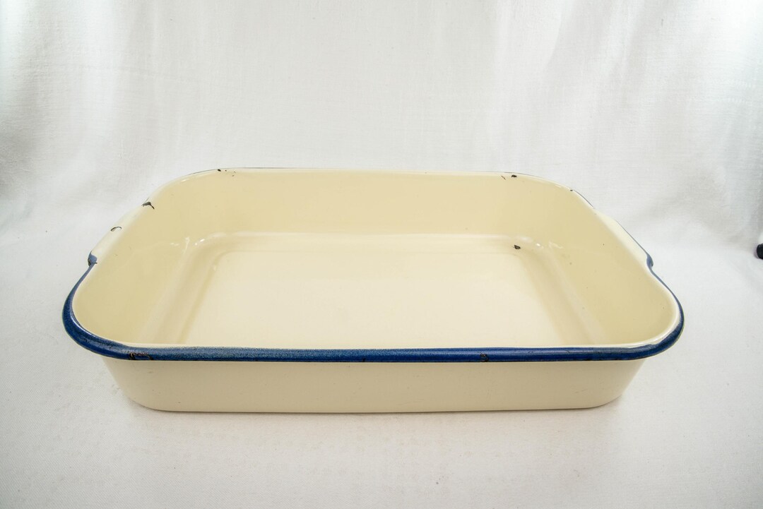 Vintage Yellow Enamel Baking Pan; Vintage Enamel Bakeware - Etsy