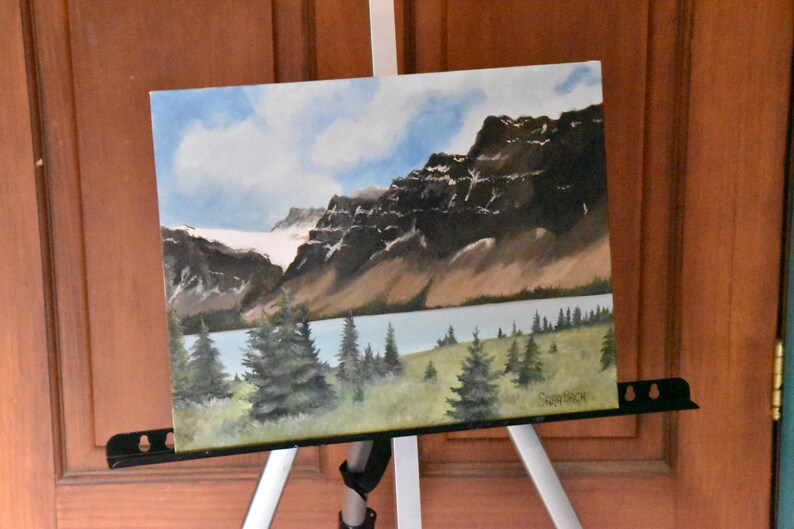 Mountain Painting Jasper National Park, Canadian Landscape Painting of ...