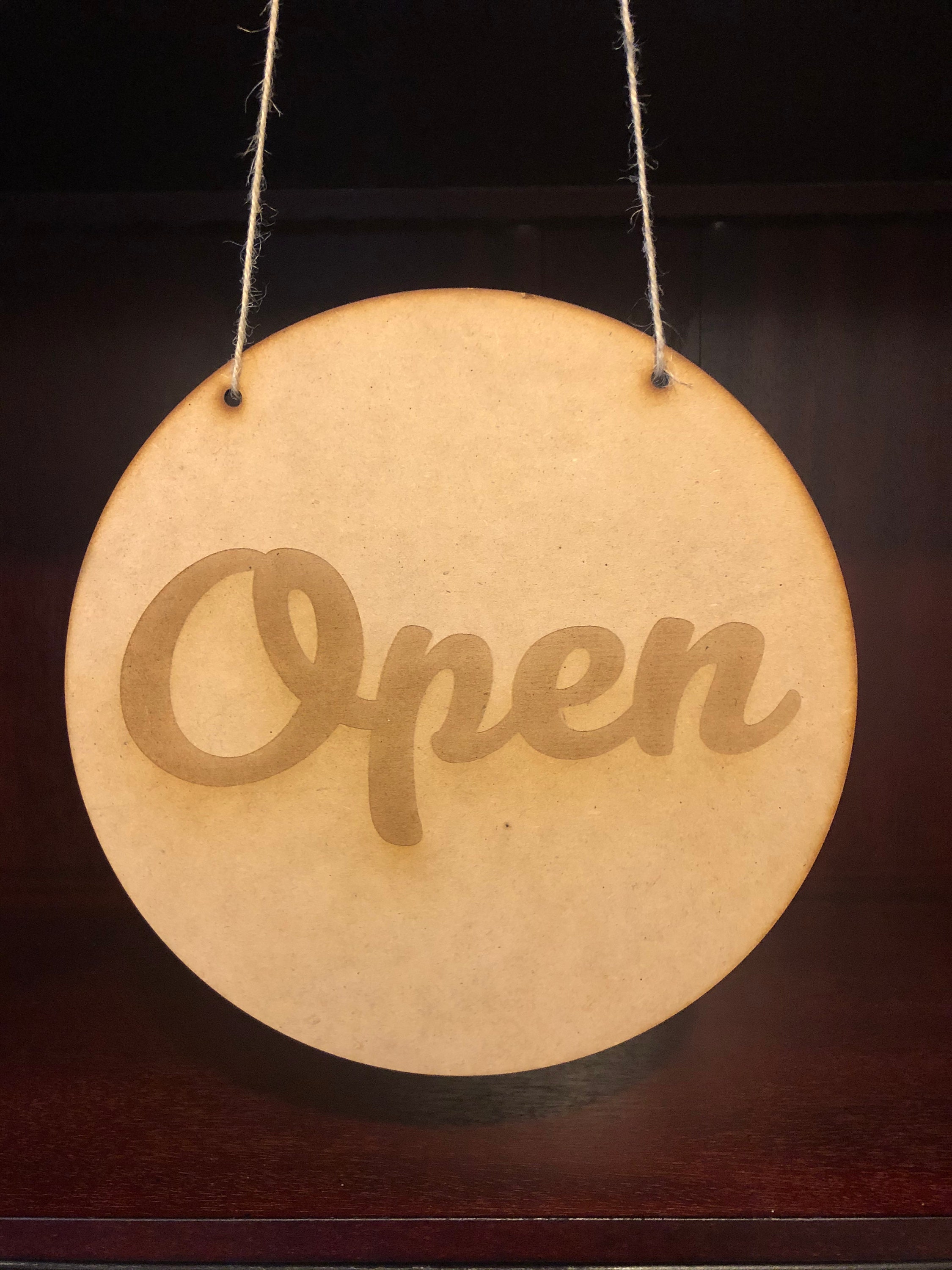 Etched Wooden Open / Closed Business Sign Business - Etsy
