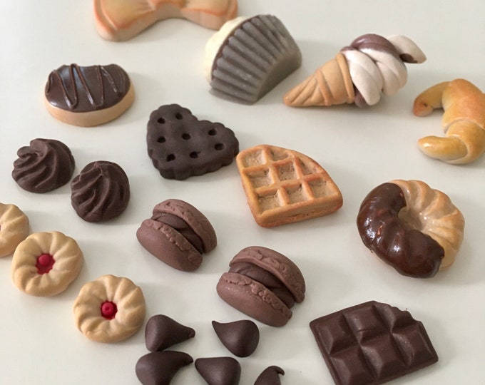 Decoden Cabochon Set - Bake Shop - Chocolate & Strawberry - Etsy