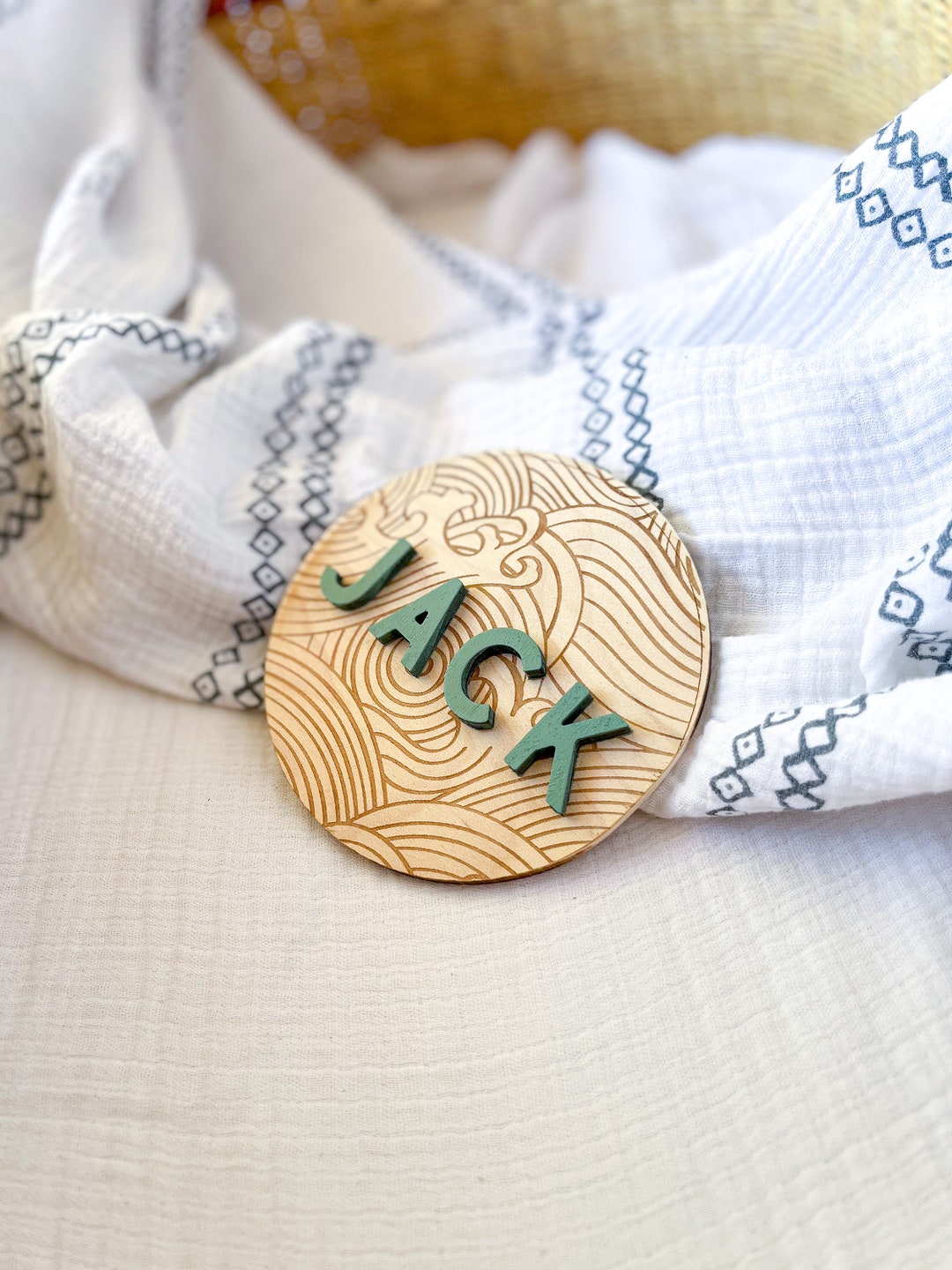 Waves Name Round | Surf Name Sign | Custom Beach Name Sign | Surf ...