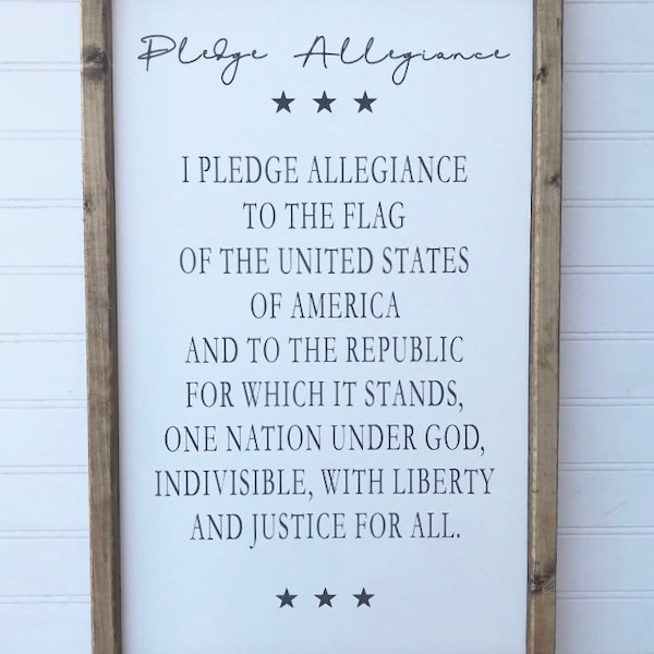 Pledge of Allegiance - Etsy