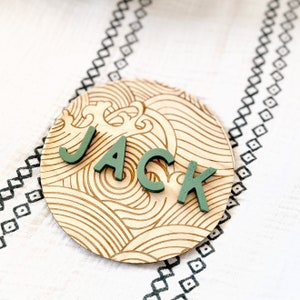 Waves Name Round | Surf Name Sign | Custom Beach Name Sign | Surf ...