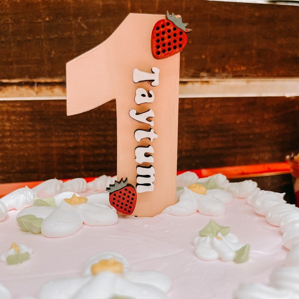 First Berry Cake Topper - Etsy
