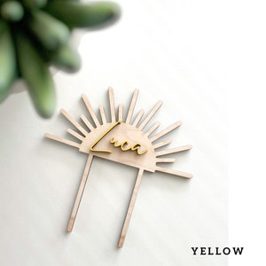 Sun Cake Topper, Boho Sun Cake Topper, First Trip Around the Sun ...