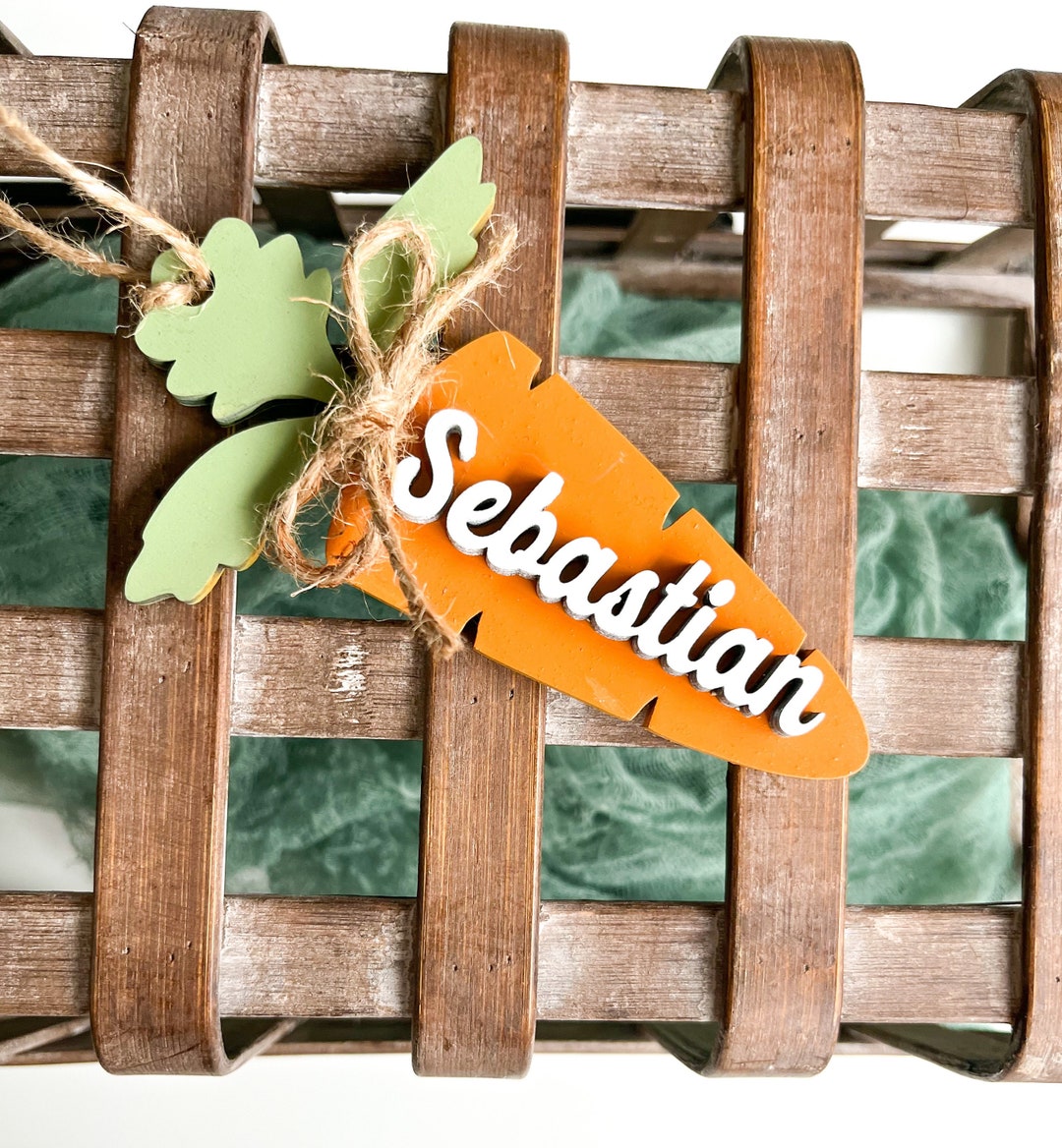 Personalized Easter Basket Name Tags, Carrot Name Tags, Wooden Gift ...