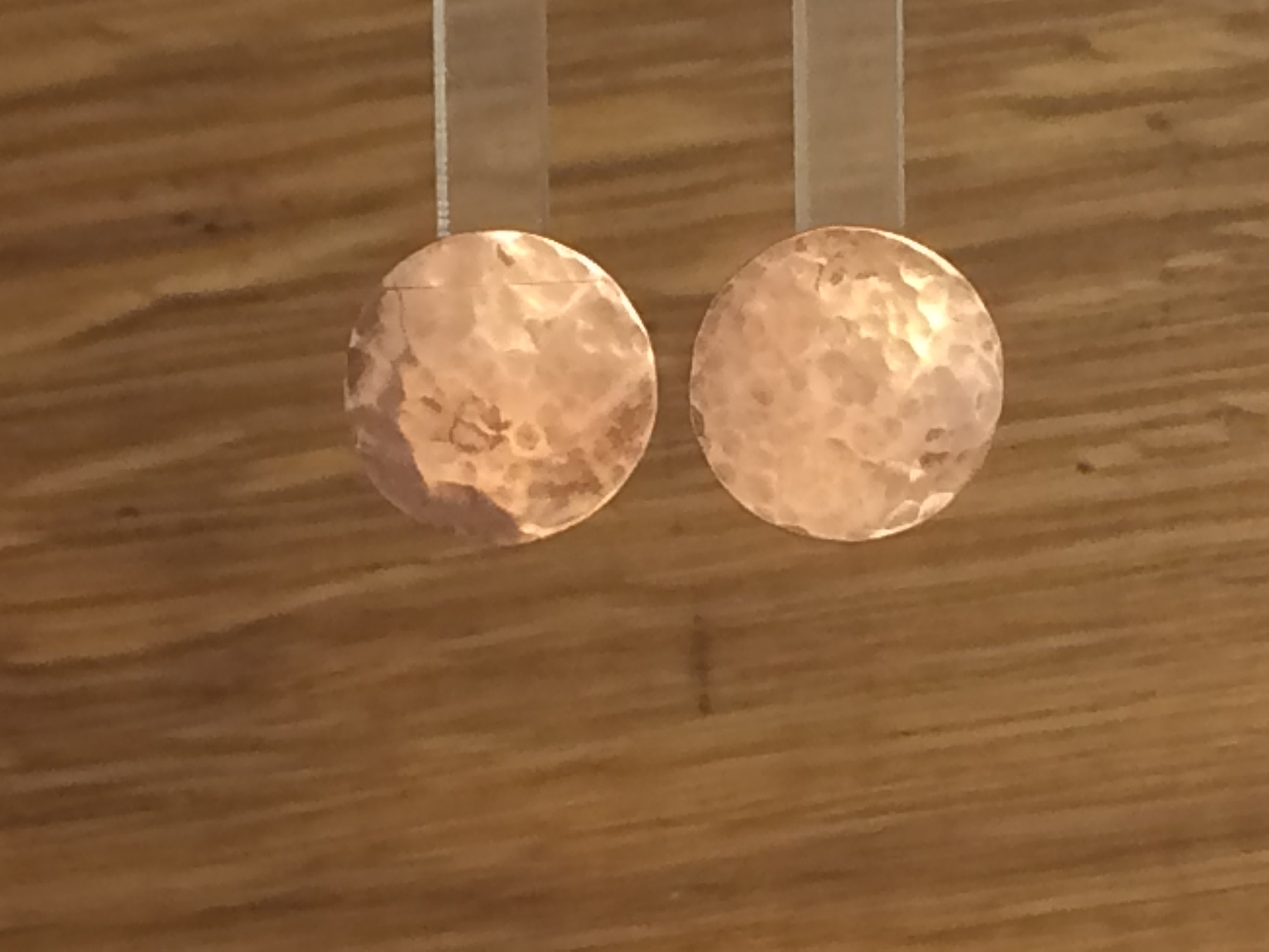 Copper hammered studs Copper studs Hammered copper studs | Etsy