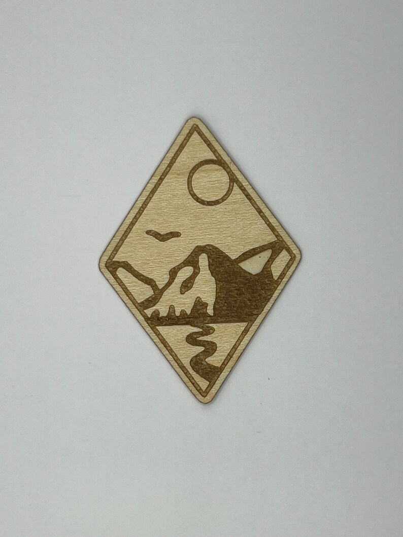 Wooden Stickers, Wood Stickers, Mountain Stickers, Wood Decal - Etsy