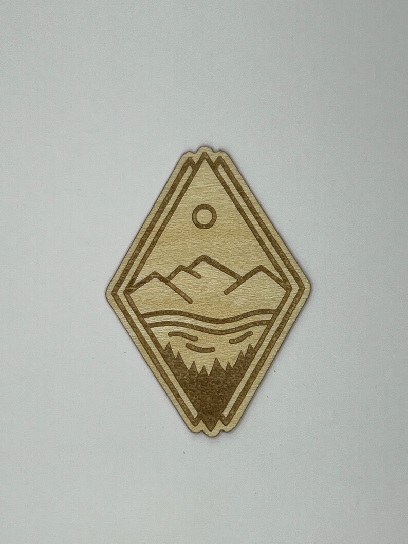 Wooden Stickers, Wood Stickers, Mountain Stickers, Wood Decal - Etsy