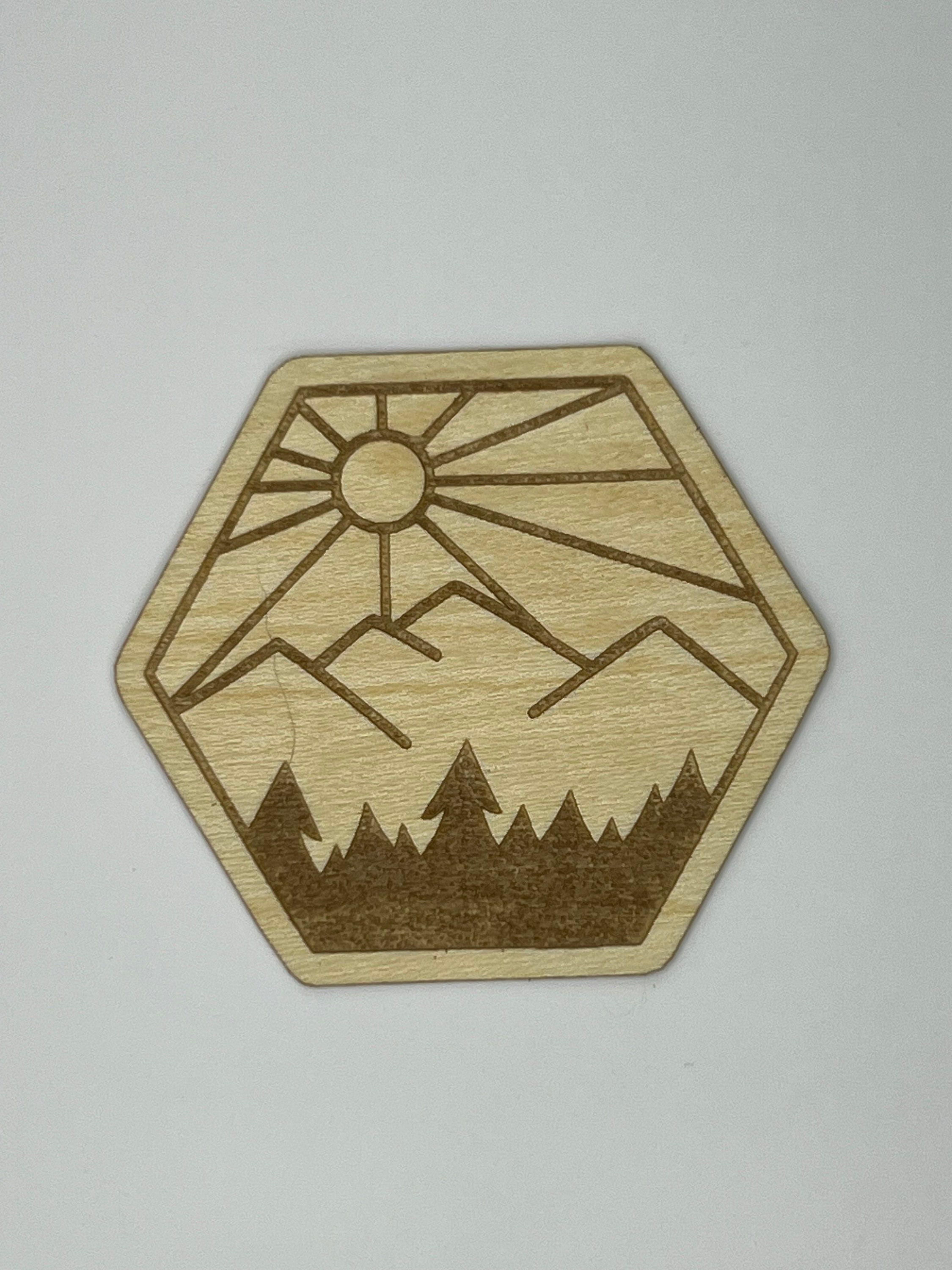 Wooden Stickers, Wood Stickers, Mountain Stickers, Wood Decal - Etsy