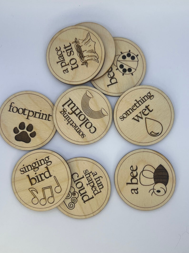 Wooden Nature Scavenger Hunt Tokens free Shipping - Etsy