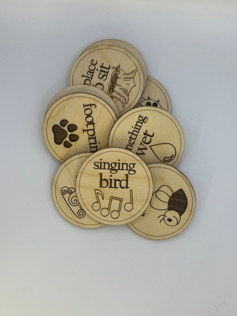 Wooden Nature Scavenger Hunt Tokens free Shipping - Etsy