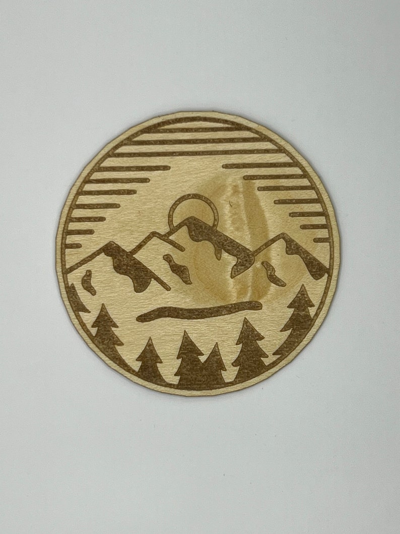 Wooden Stickers, Wood Stickers, Mountain Stickers, Wood Decal - Etsy