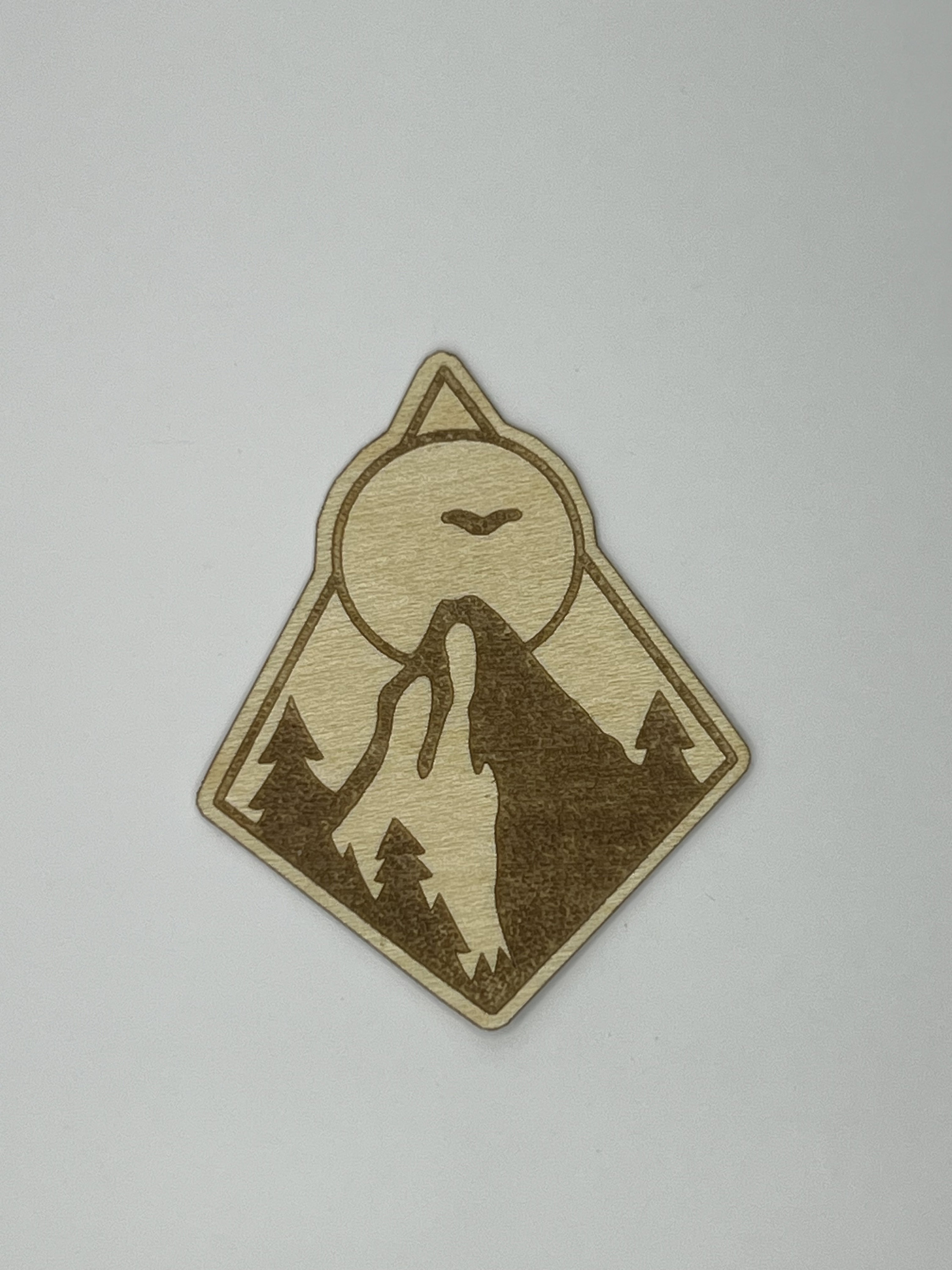 Wooden Stickers, Wood Stickers, Mountain Stickers, Wood Decal - Etsy