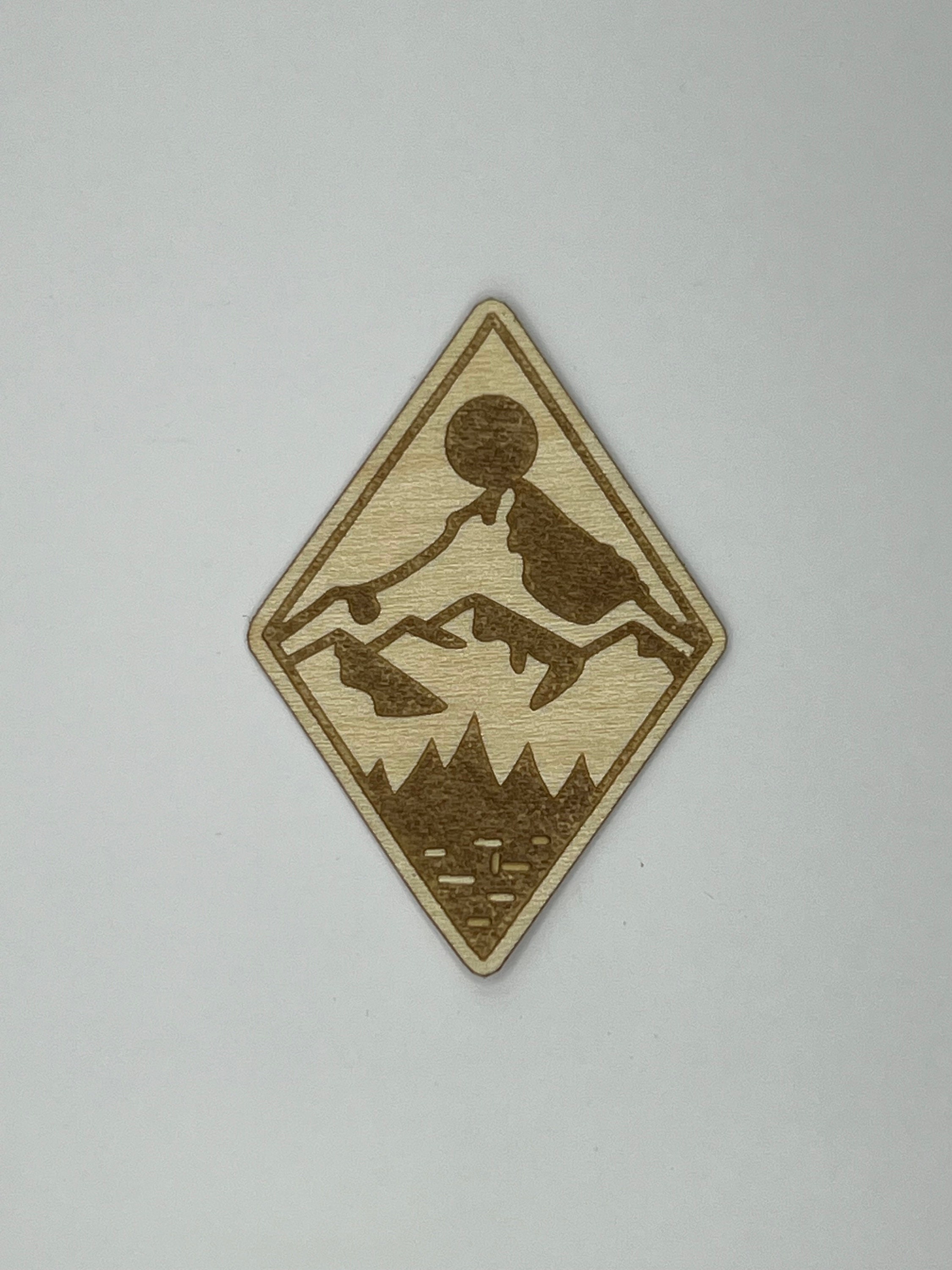 Wooden Stickers, Wood Stickers, Mountain Stickers, Wood Decal - Etsy