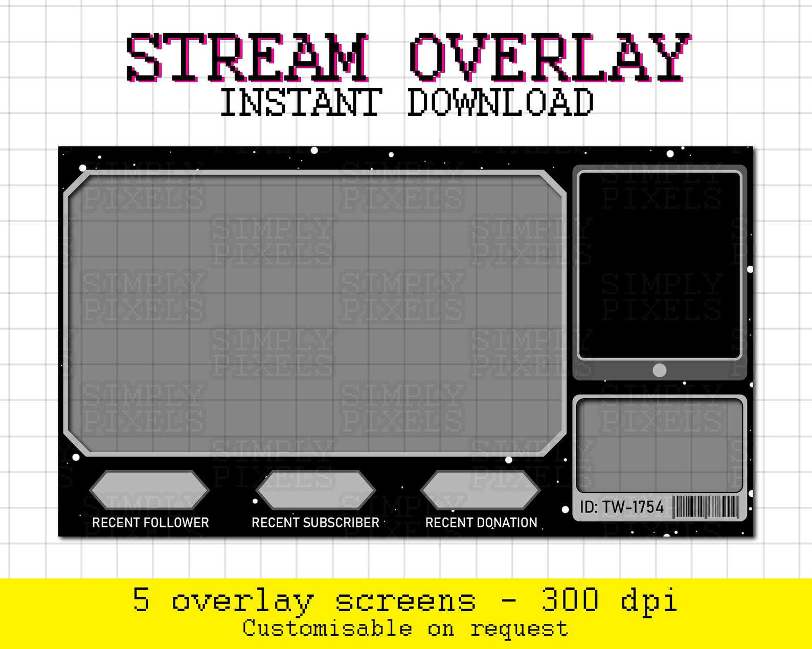 Game Stream Overlay, Twitch Streamscreen, Space Man Overlay, Gaming ...
