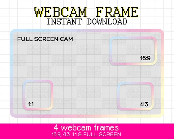 Pastel Gradient Webcam Overlay Webcam Border Live Streamer - Etsy