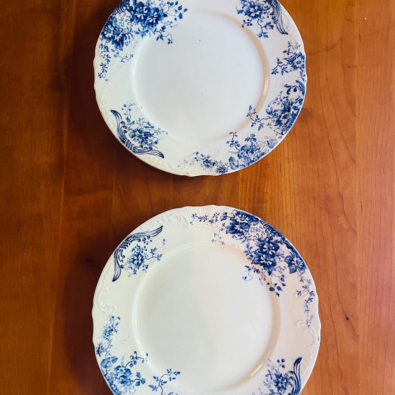 Antique Blue Plates - Etsy