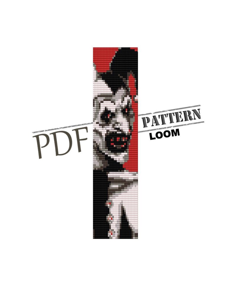Terrifier Clown Loom Stitch Bracelet Pattern (PDF Download) - Etsy