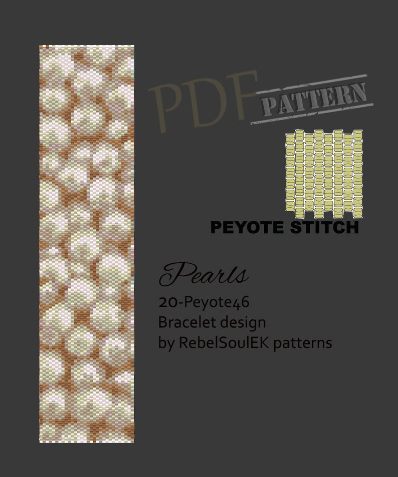 Pearl Pattern Gemstones Pattern Pearl Peyote Pearls Peyote - Etsy