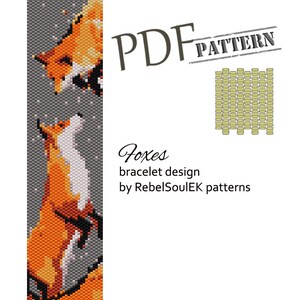 Red Fox Peyote Stitch Seed Bead Pattern (PDF Pattern) - Etsy