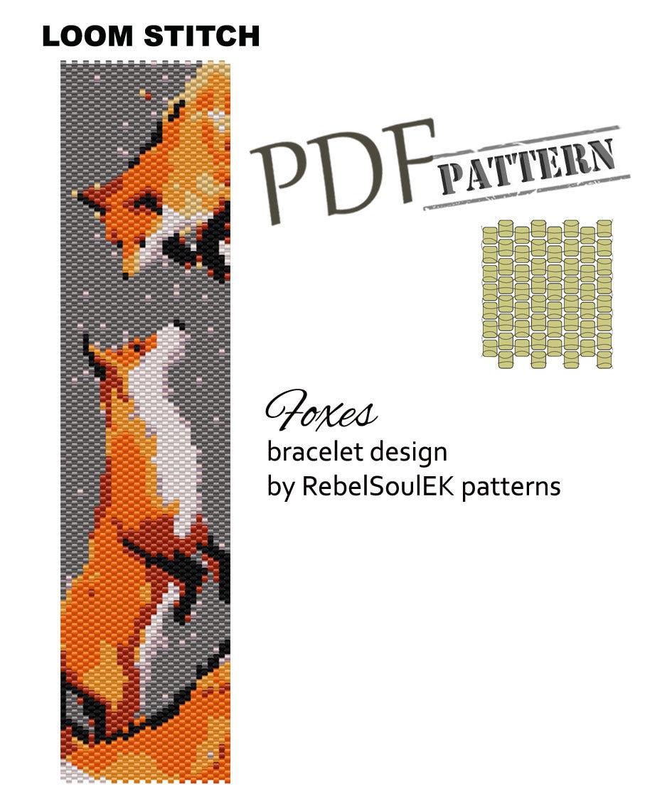 Red Fox Bead Pattern Pdf Pattern Seed Bead Pattern Wild - Etsy