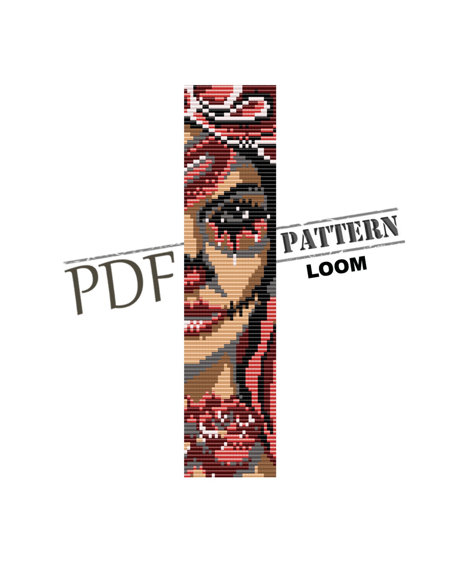 Gipsy Beadwork Pattern, Sugar Skull Loom, Instant Download, Bead Loom ...