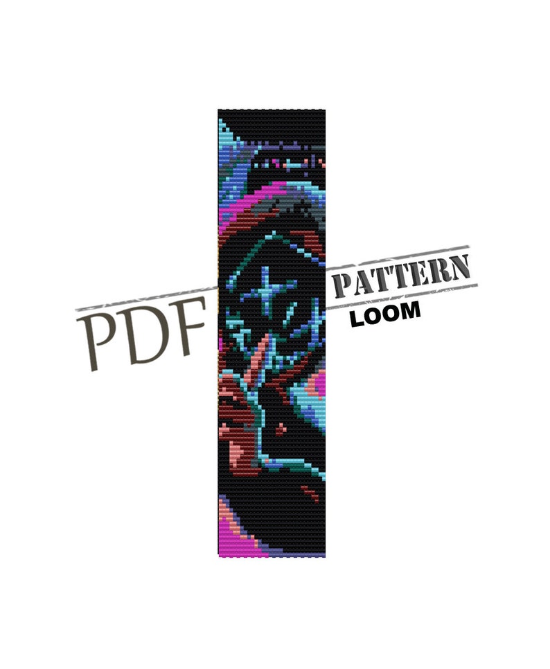 Purge Pattern Neon Mask Loom Bracelet Goth Loom Halloween | Etsy