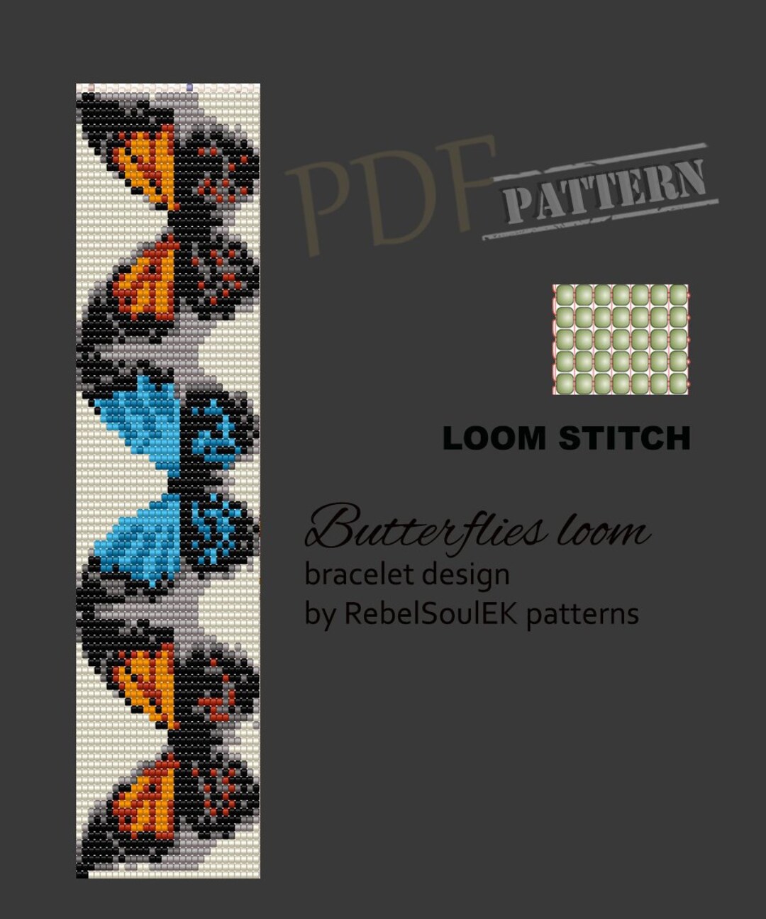 Butterflies Loom, Butterflies Pattern, Butterfly Loom, Bookmark ...