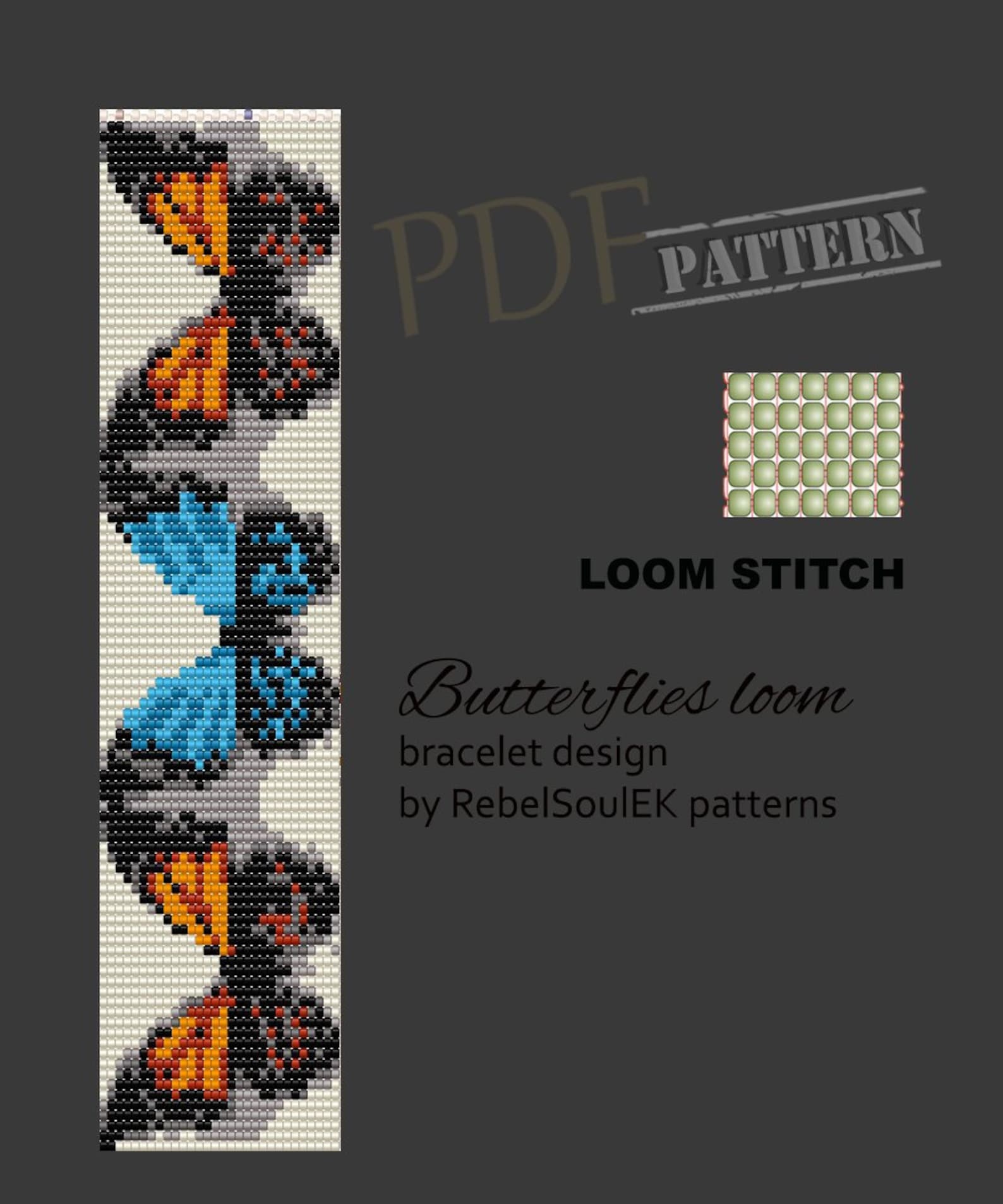 Butterflies Loom Butterflies Pattern Butterfly Loom | Etsy