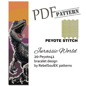 Dinosaur Pattern, Jurassic Park,jurassic World, Pdf Pattern, Bracelet ...