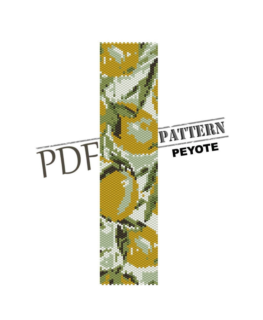 Lemon Peyote, Summer Pattern, Seed Bead Pattern, Peyote Bracelet, Pdf ...
