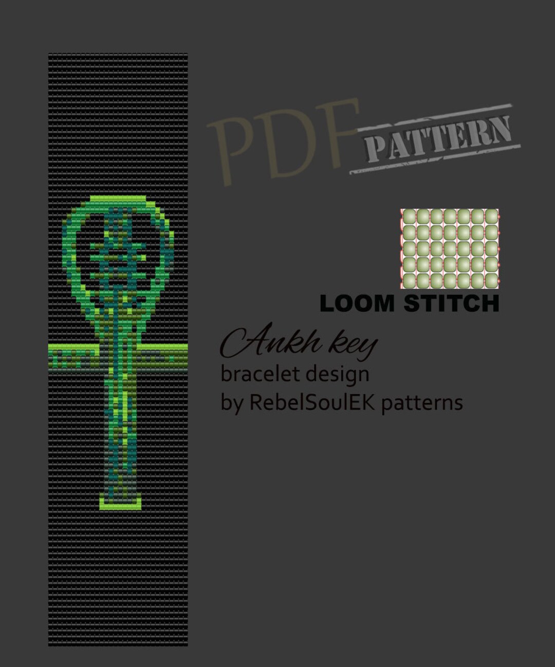 Ankh Key Loom Beading Pattern: Egyptian Bracelet (PDF Pattern) - Etsy
