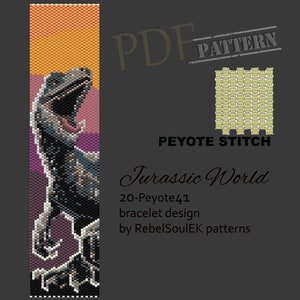 Dinosaur Pattern, Jurassic Park,jurassic World, Pdf Pattern, Bracelet ...
