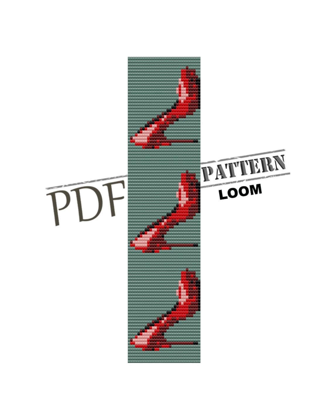 High heels Pretty woman loom red loom cuff bead loom | Etsy